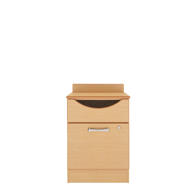 Drawer and lockable door bedside cabinet – Marcus Anthony Furnishings