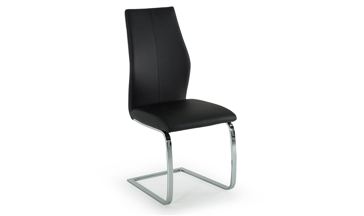 Elis Dining Chair - Black / Chrome Leg (112) – Marcus Anthony Furnishings